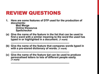 Dtp, web design & presentation software revision | PPTX | Web ...