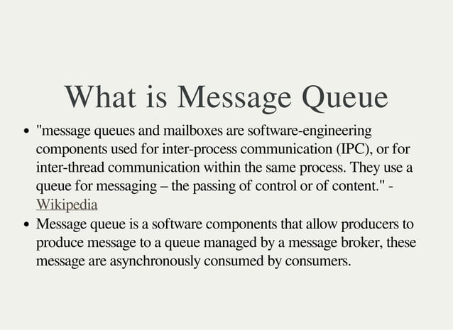 Message Queues a basic overview | PPT