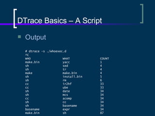 DTrace - Miracle Scotland Database Forum | PPT