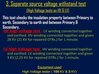 Distribution Transformer testing, West Bengal, India | PPS