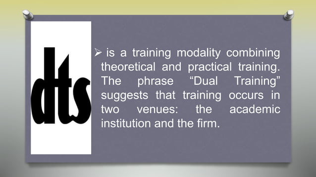 DTS | PPTX | Vocational Training | Careers