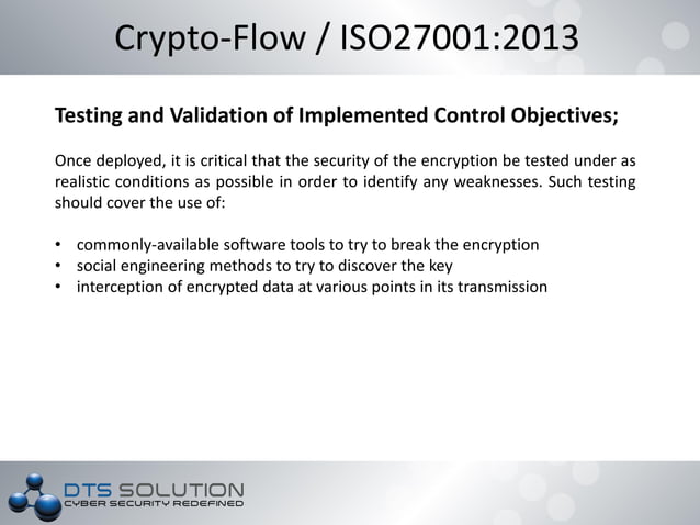 DTS Solution - Crypto Flow Segmentation addressing NESA IAF and ISO27001 compliance | PDF