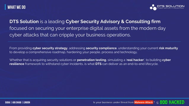 DTS Solution - Company Presentation | PPT