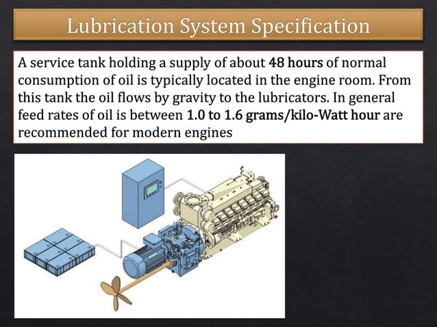 Selection of Lubrication System for 2 Strokes Diesel engine | PPTX