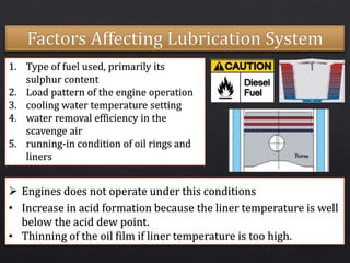 Selection of Lubrication System for 2 Strokes Diesel engine | PPTX