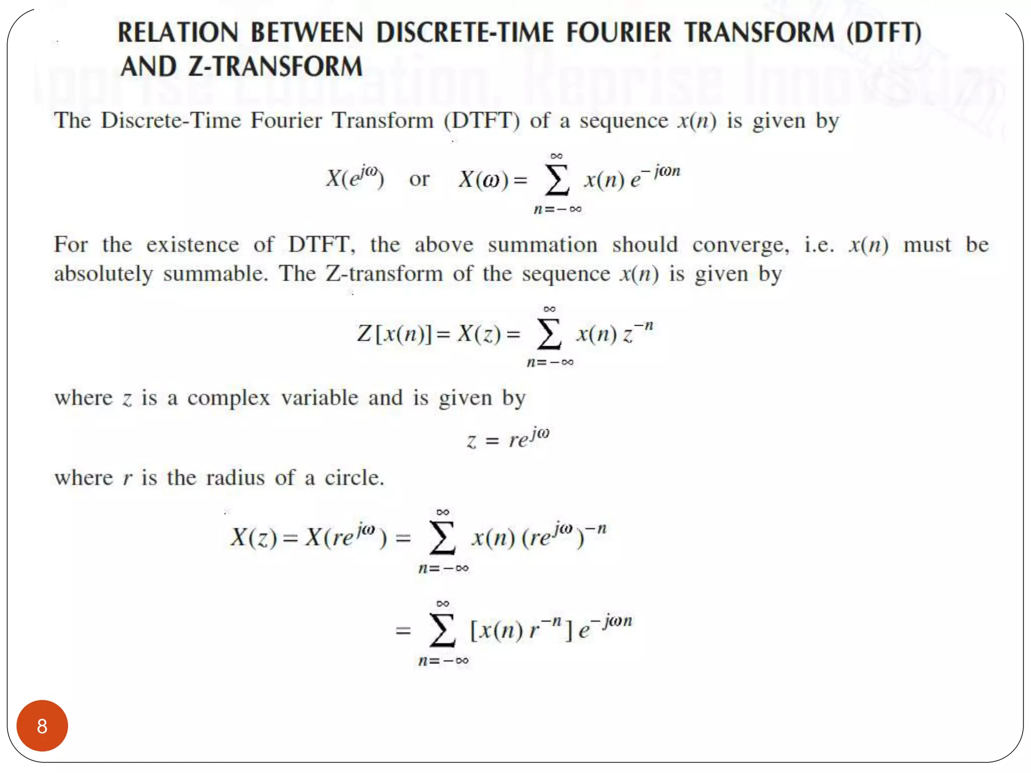 Dtsp Unit Ii Discrete Time System Analysispptx