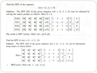 DTSP UNIT III - DISCRETE FOURIER TRANSFORM AND COMPUTATION.pptx