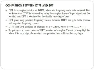 DTSP UNIT III - DISCRETE FOURIER TRANSFORM AND COMPUTATION.pptx