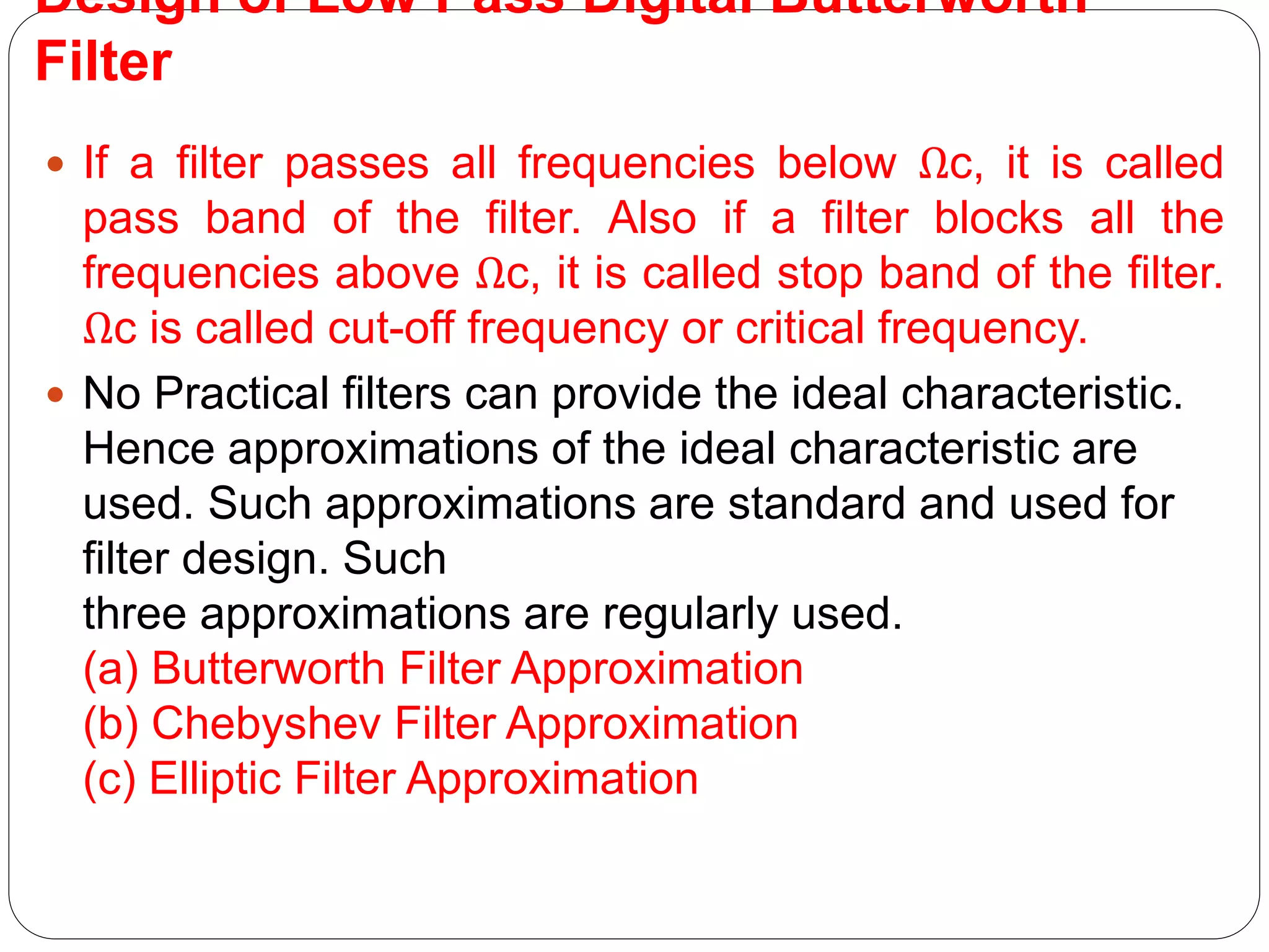 DTSP UNIT IV - DESIGN OF DIGITAL FILTERS.pptx