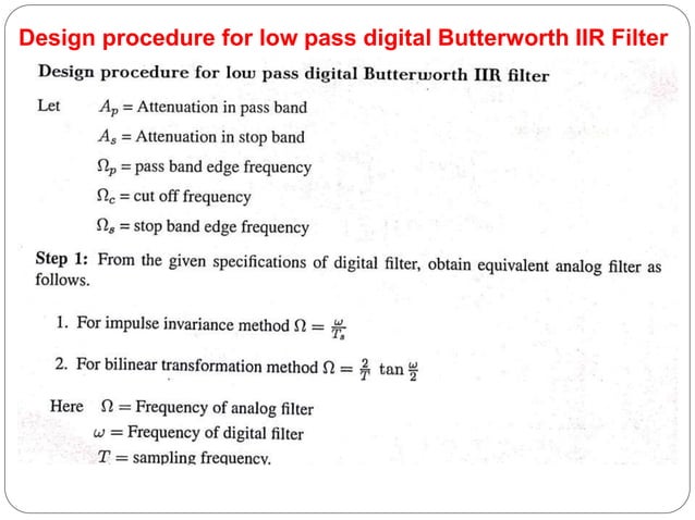 DTSP UNIT IV - DESIGN OF DIGITAL FILTERS.pptx