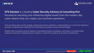DTS Solution - Company Presentation | PPT