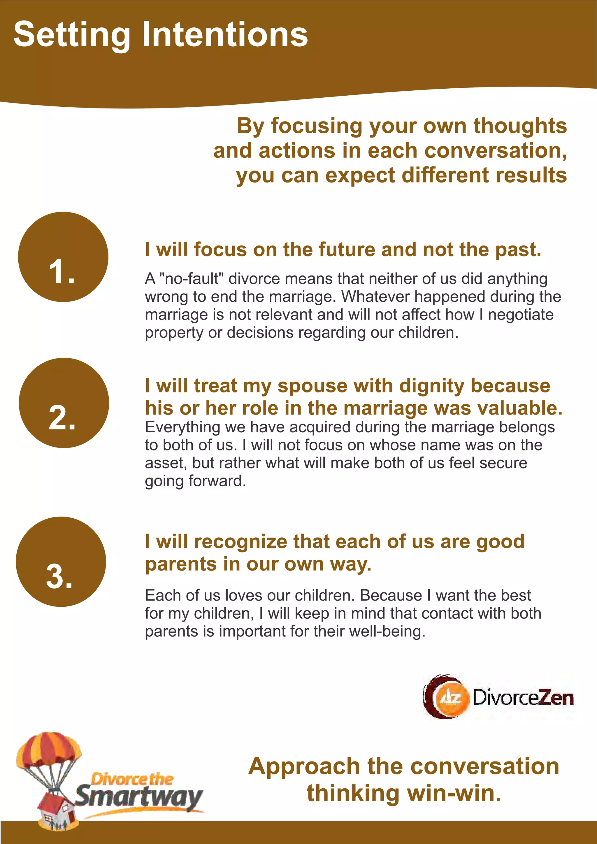 Setting ground Rules and Intentions in Divorce Mediation | PDF