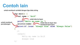 Dts x dicoding #2 memulai pemrograman kotlin | PPT
