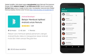 Dts x dicoding #5 memulai pemrograman kotlin | PPTX