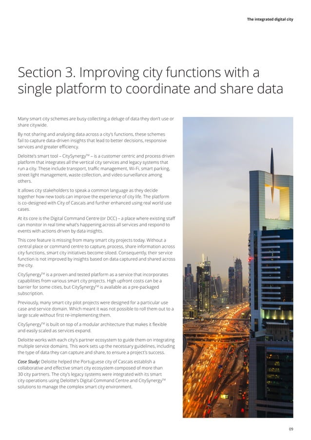 Deloitte CitySynergy whitepaper | PDF | Technology Industry | Industries