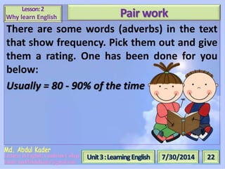 Why do you learn English? | PPTX