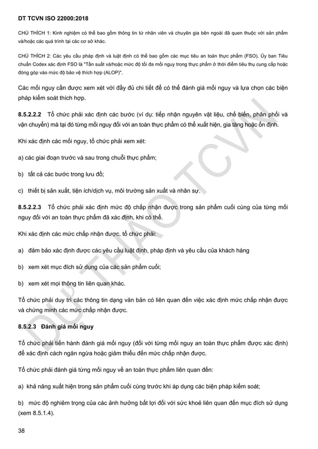 Dt tcvn iso 22000 2018 | PDF
