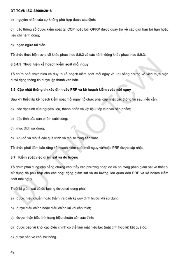 Dt tcvn iso 22000 2018 | PDF
