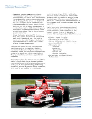 Dtt Fsi Global Risk Management Survey Fifth Edition | PDF