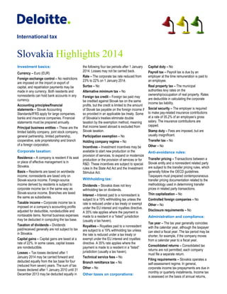 tax in slovakia highlights | PDF