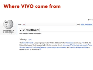 VIVO for visualization and analysis | PDF