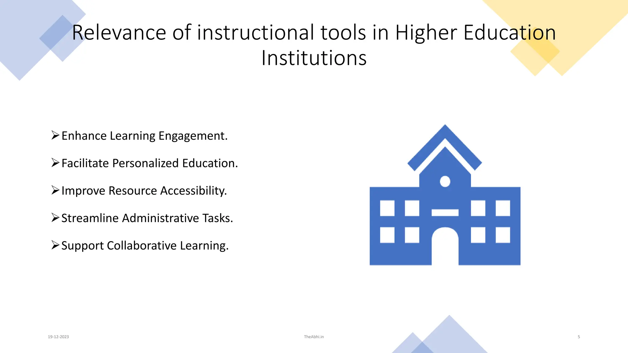 Introduction to various Instructional tools for HEIs by Abhijit Debnath ...