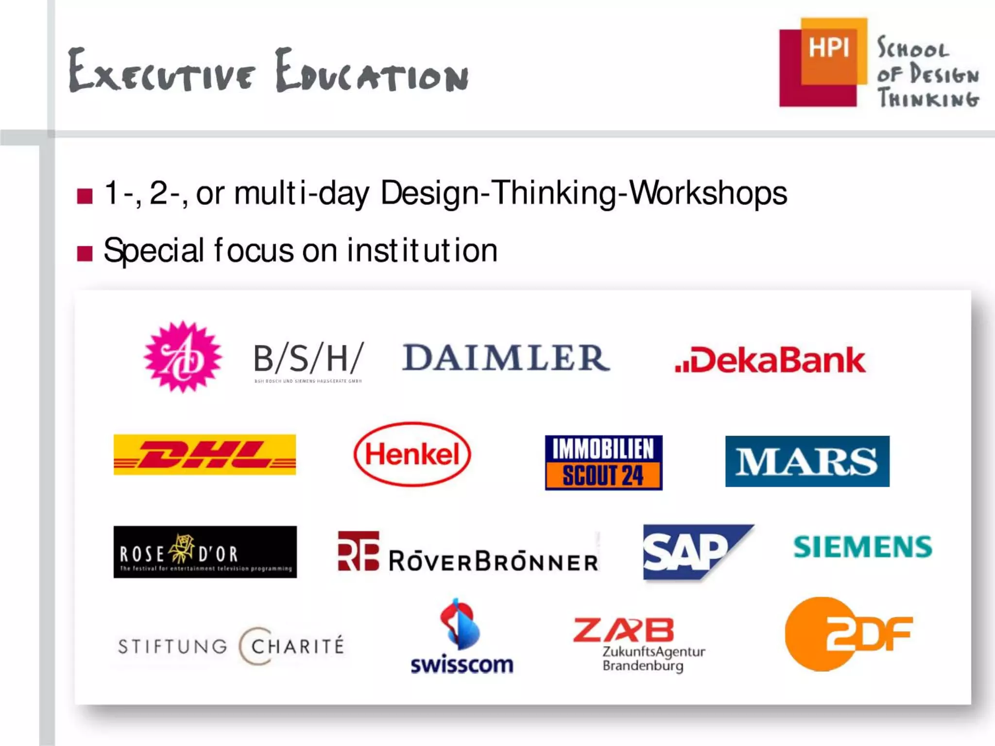 Prof. Ulrich Weinberg presentation at Design Thinking Lab 2011, BHSAD, Moscow | PPT