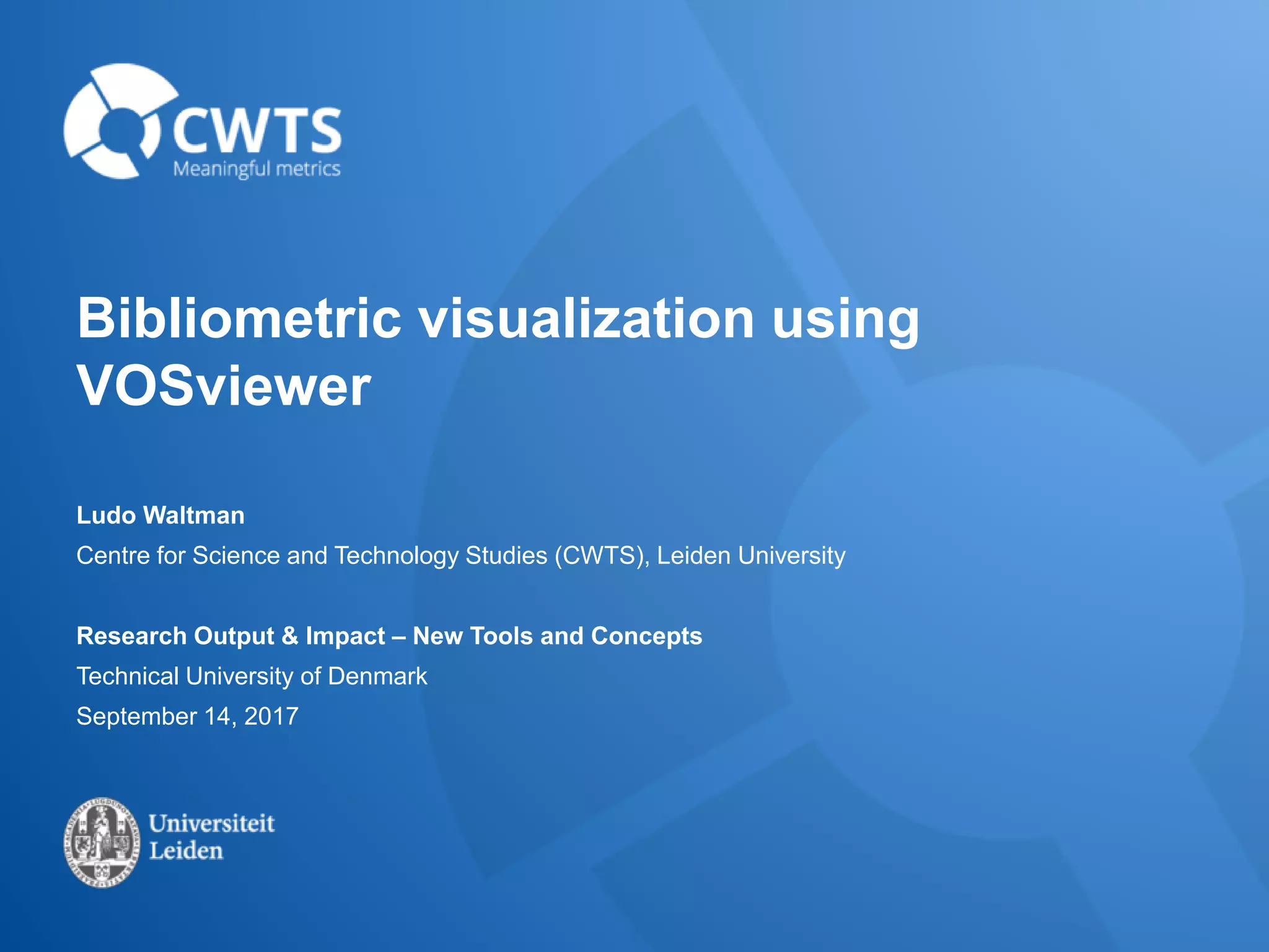 Bibliometric visualization using VOSviewer | PPTX