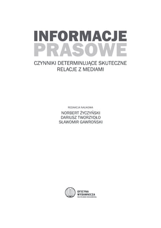Ocena jako ci i efektów działa media relations | PDF