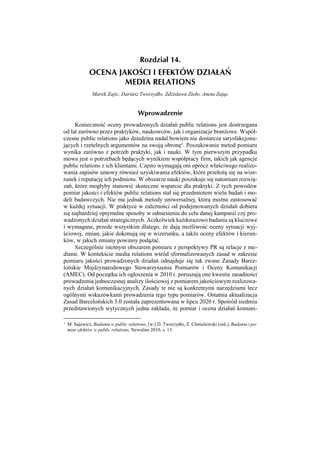 Ocena jako ci i efektów działa media relations | PDF