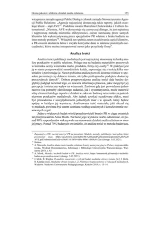 Ocena jako ci i efektów działa media relations | PDF