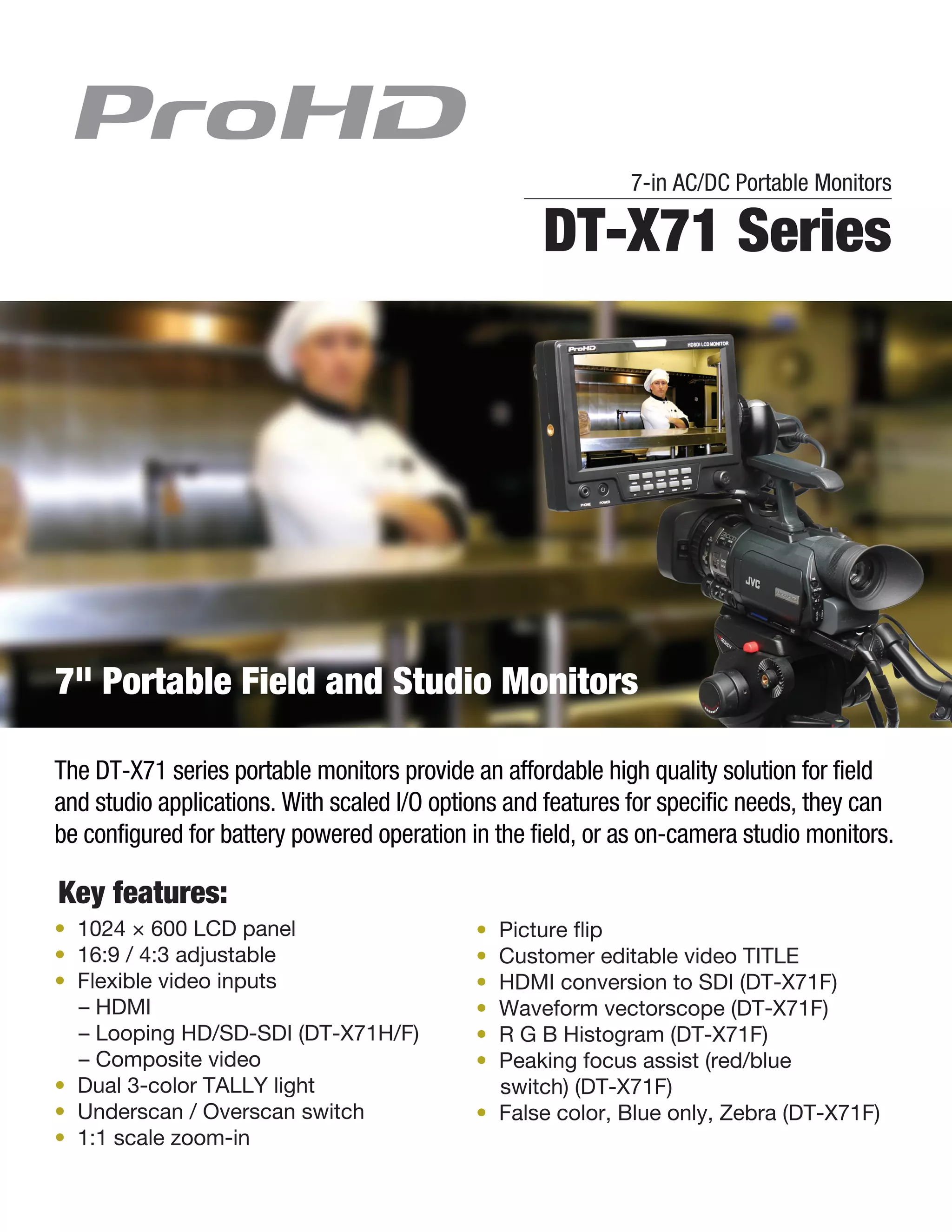 JVC DTX Series Monitor Brochure | PDF