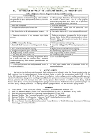 Comparative study on Garments dyeing process and Fabric dyeing process ...