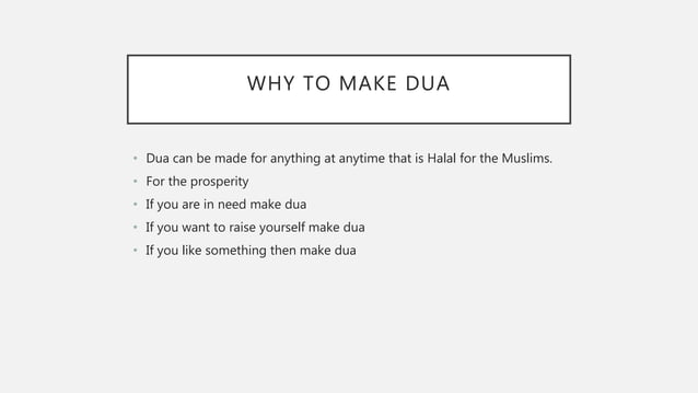 Dua | PPT