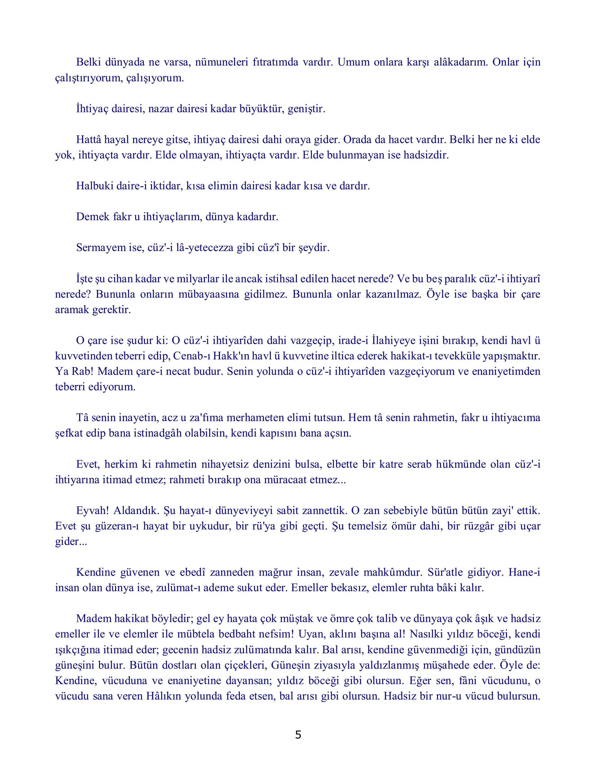 Risale-i Nur'da geçen münacat ve dualar çalışması | PDF