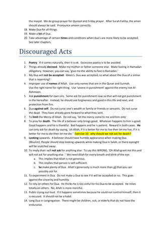 Dua class notes2 | PDF