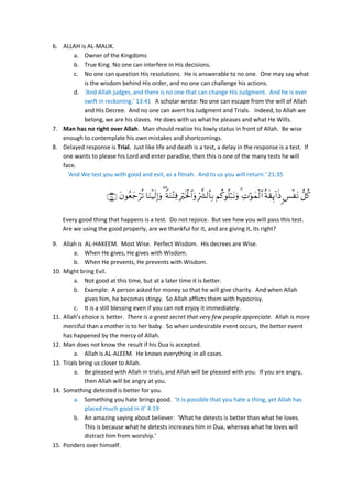 Dua class notes2 | PDF