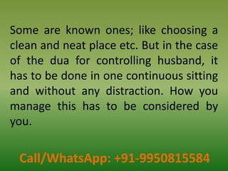 Dua to bring husband under control | PPT | Free download