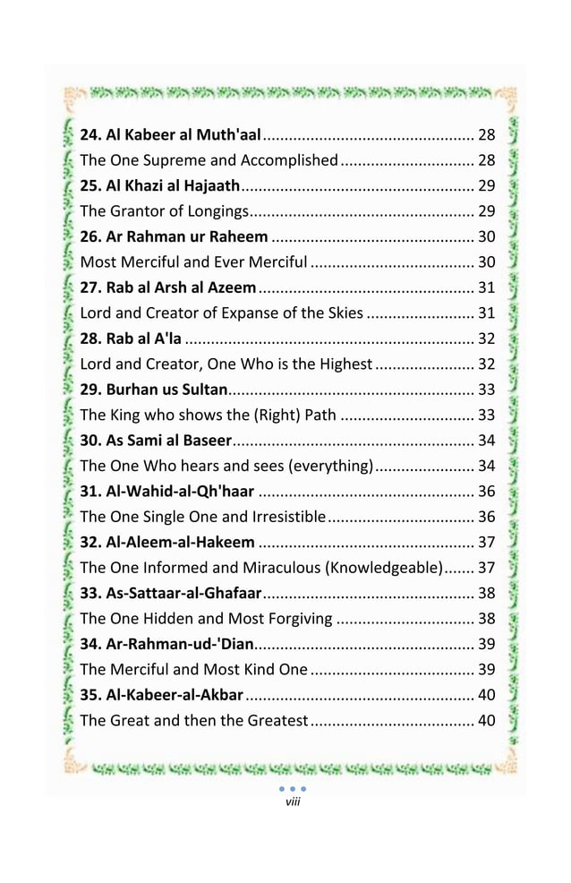 Duah Gang ul Arsh; The Divine Names of God Almighty | PDF
