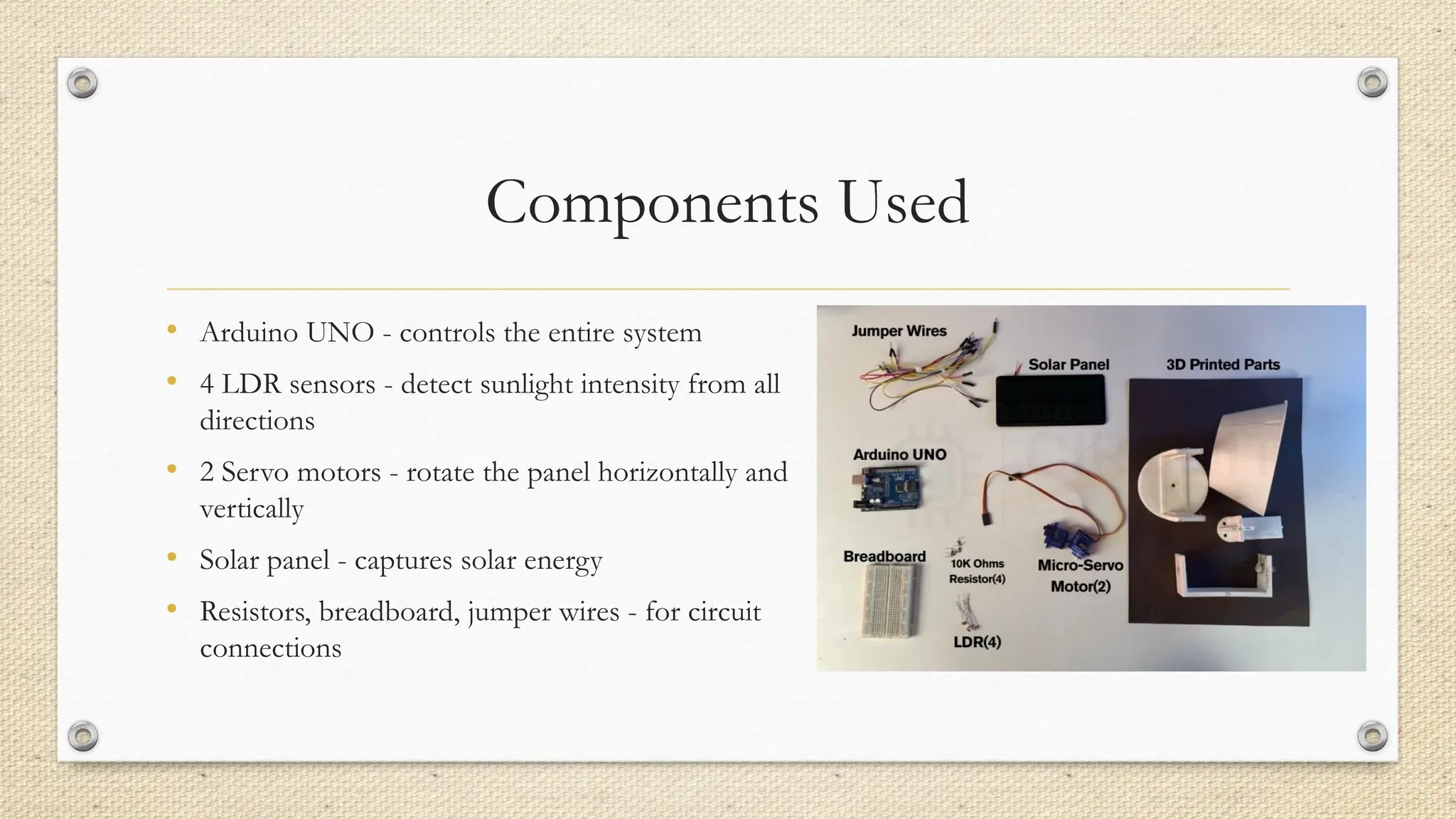 Dual Axis Solar Tracker System Using Arduino | PPTX