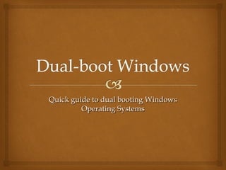 Dual Boot Windows Logo