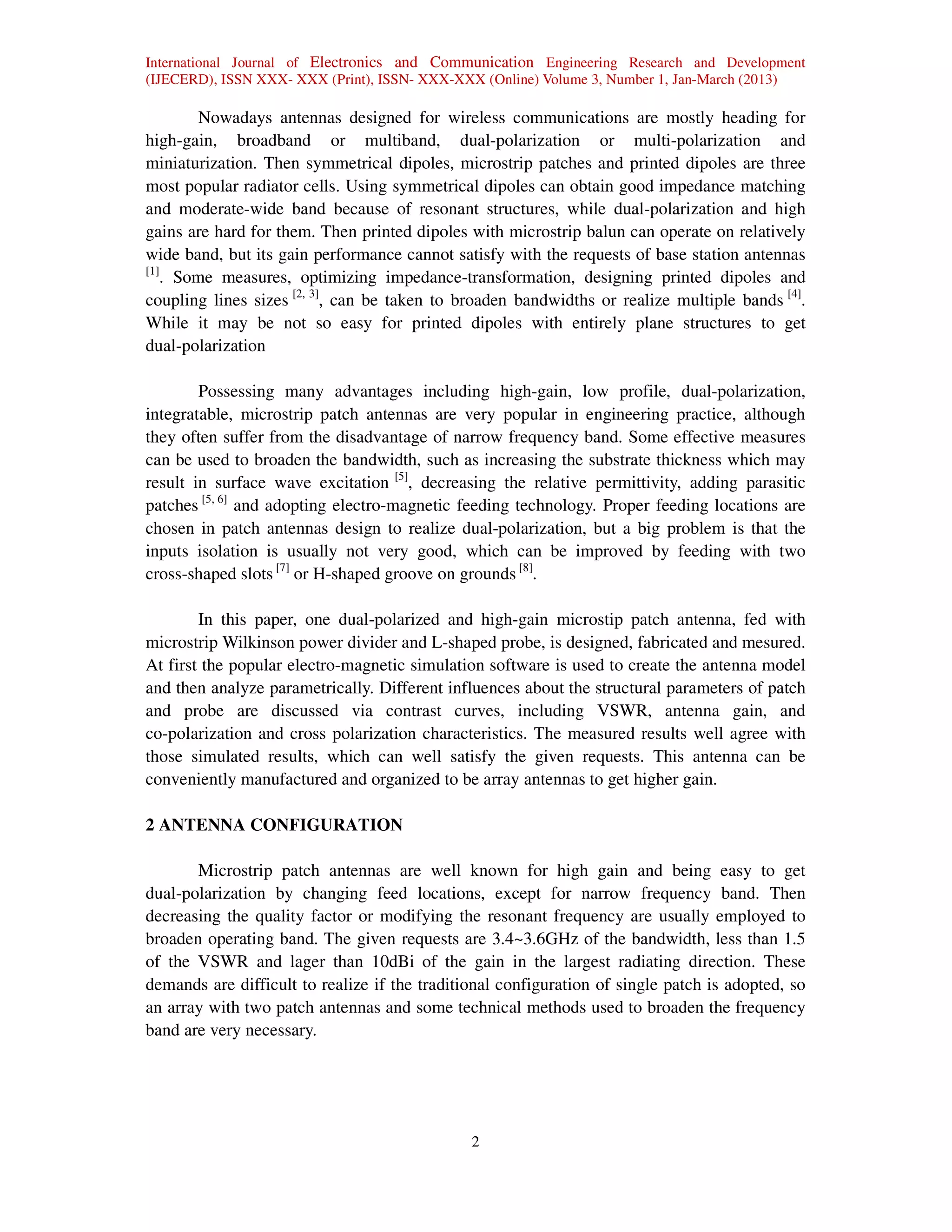Dual polarized, high-gain sector antenna for mimo | PDF