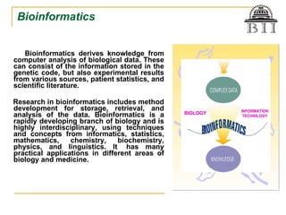 PG Diploma in Bioinformatics / Cheminformatcs | PPT