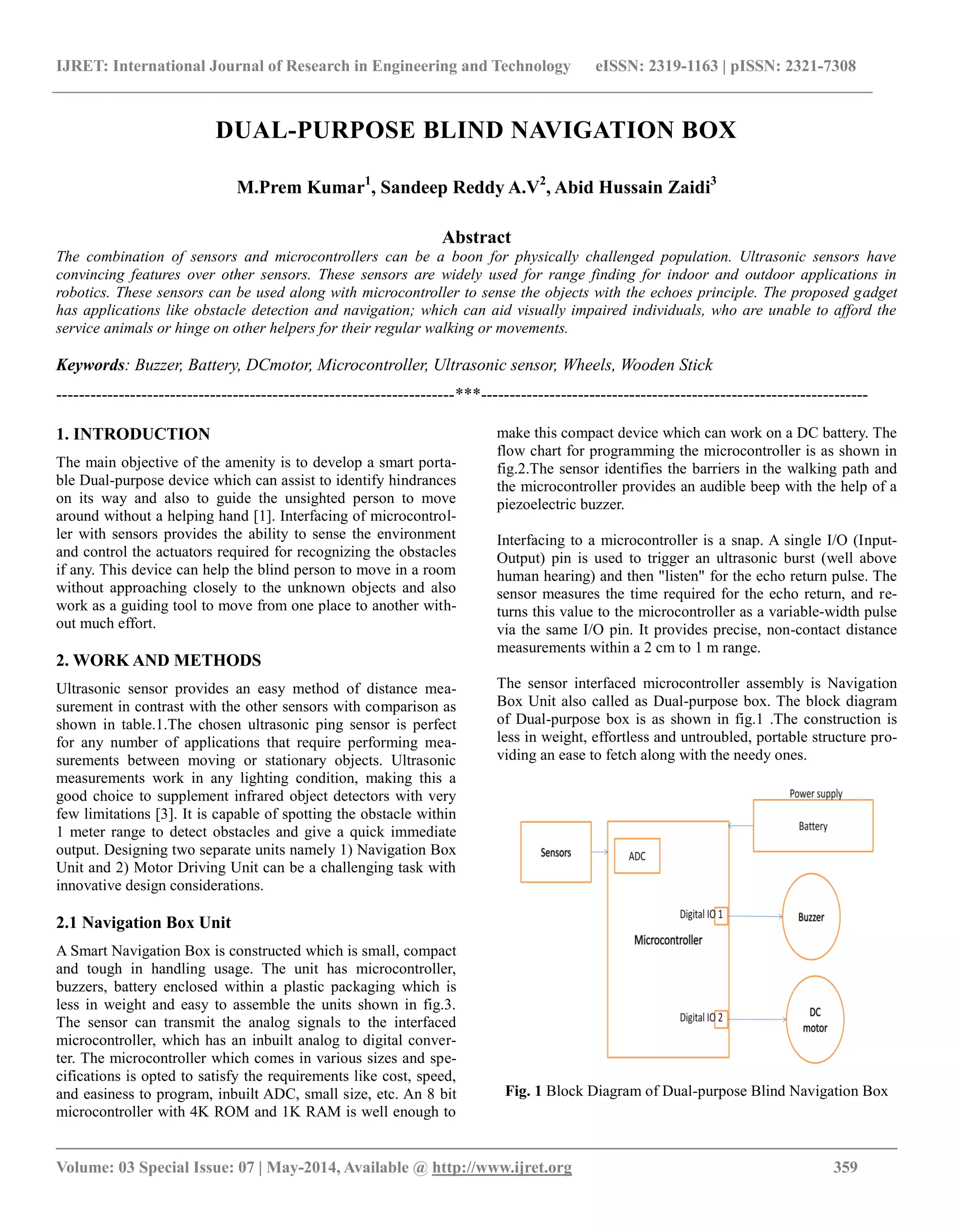 Dual purpose blind navigation box | PDF