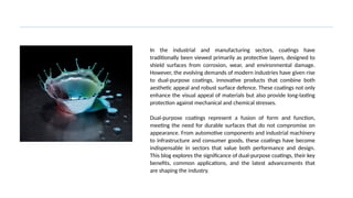 Functional Coatings with Visual and Protective Value | PPTX