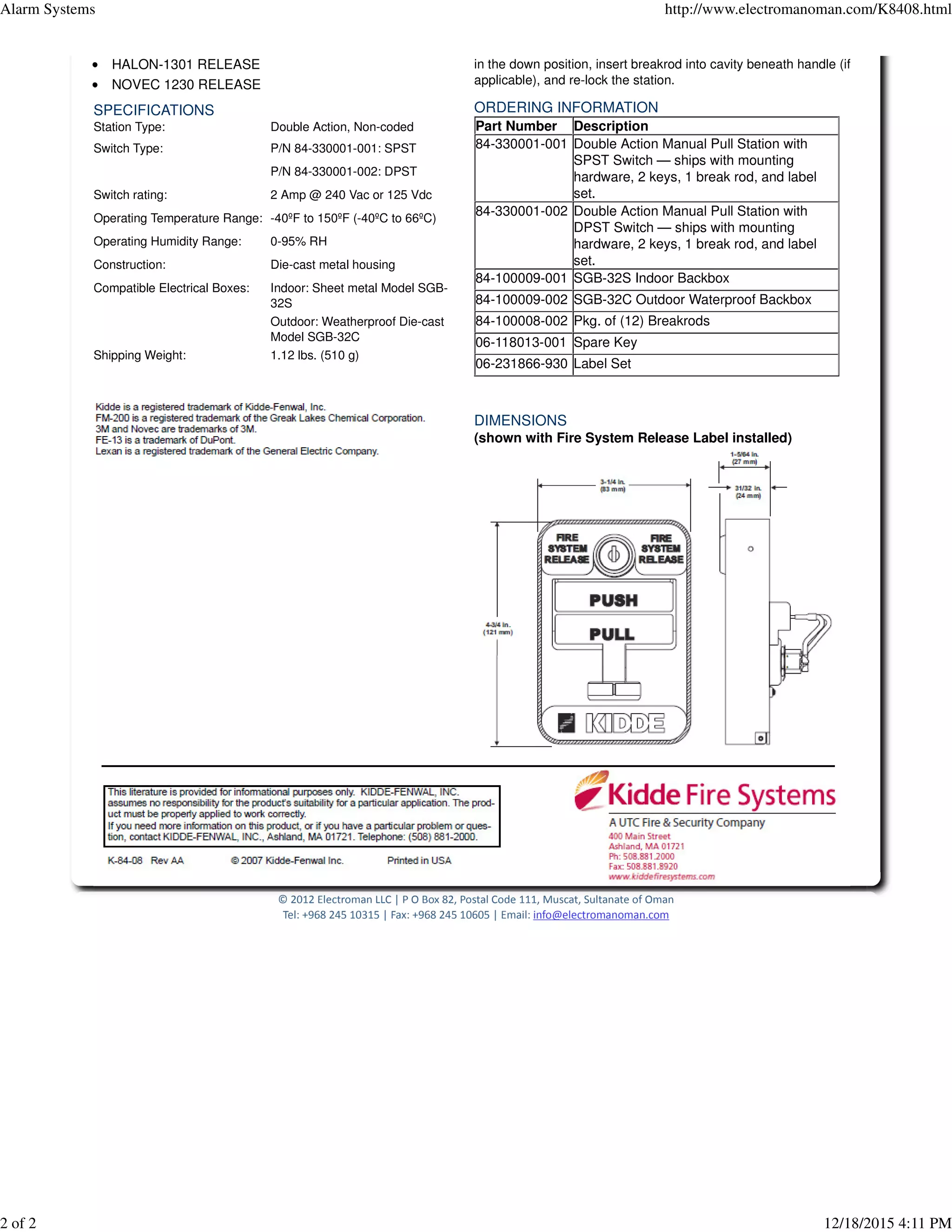 Dual action manual pull station | PDF