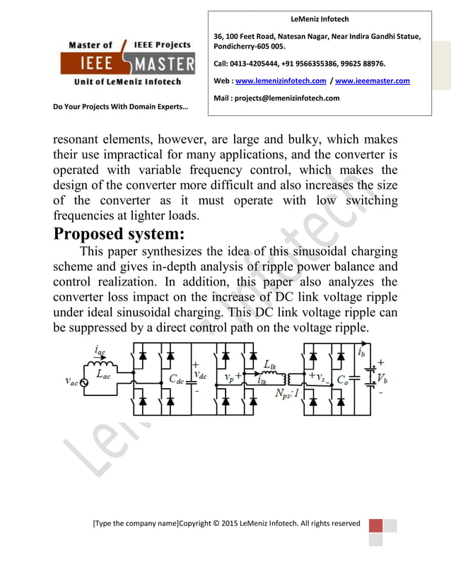 Dual active bridge based battery charger for plug-in hybrid electric ...