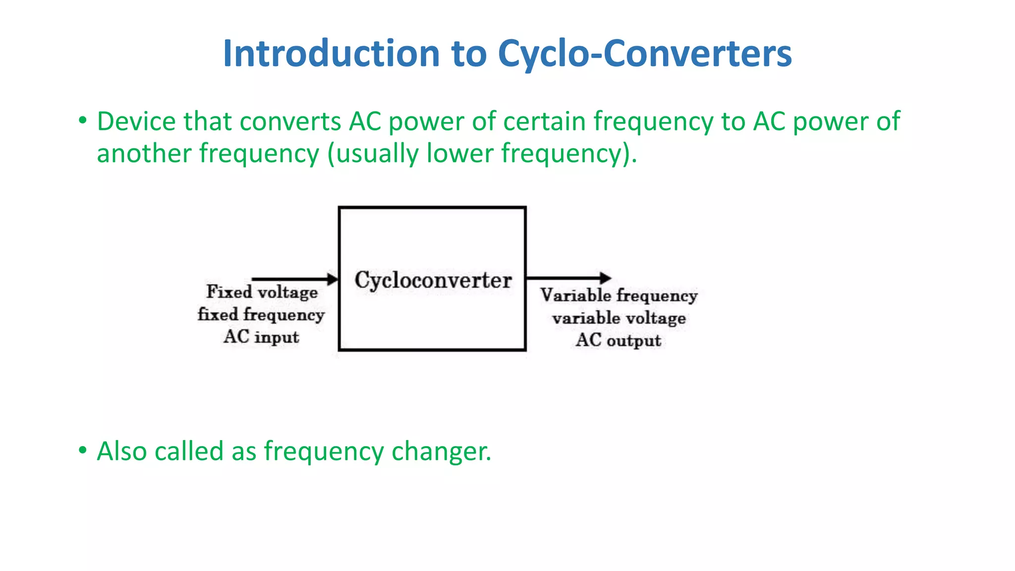 Dual and cyclo converter | PPTX
