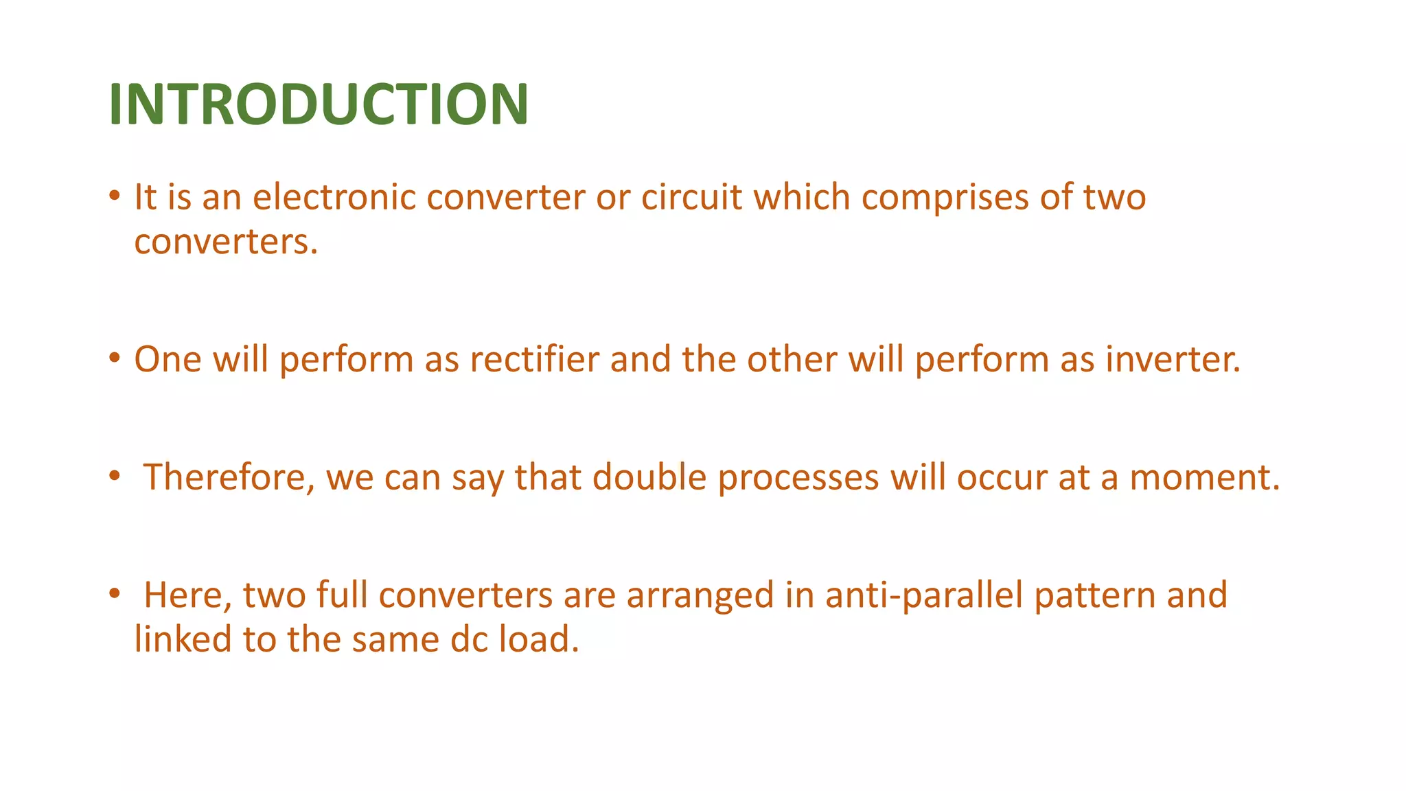 Dual and cyclo converter | PPTX