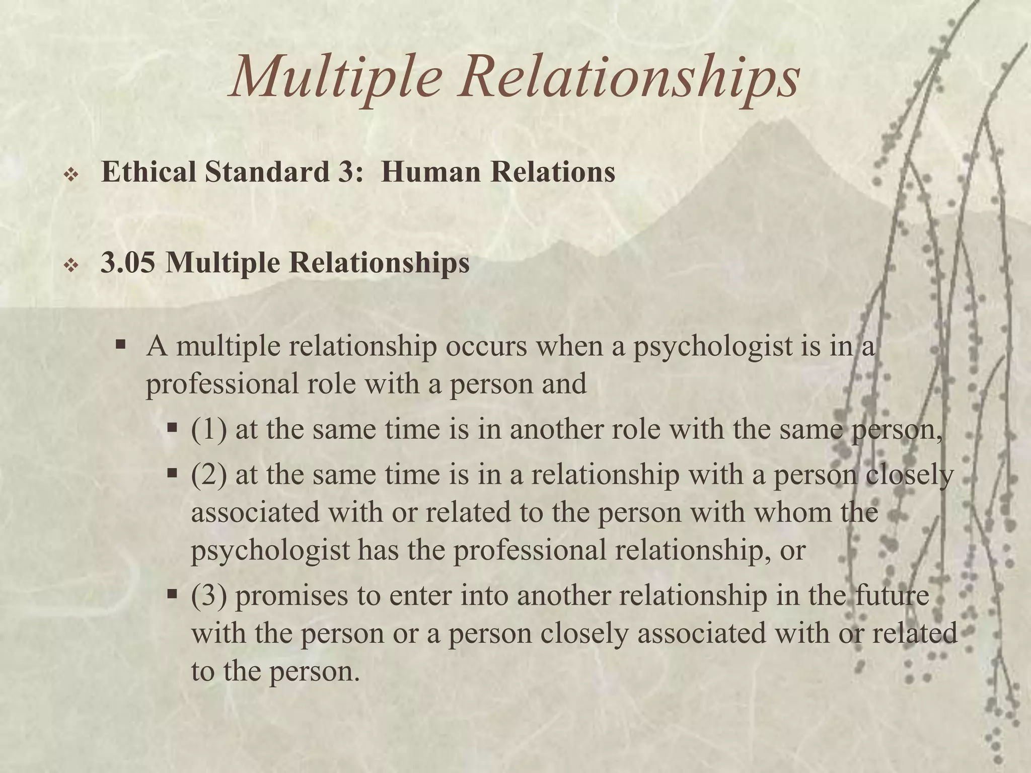 Dual and multiple relationships in professional ethics | PPTX